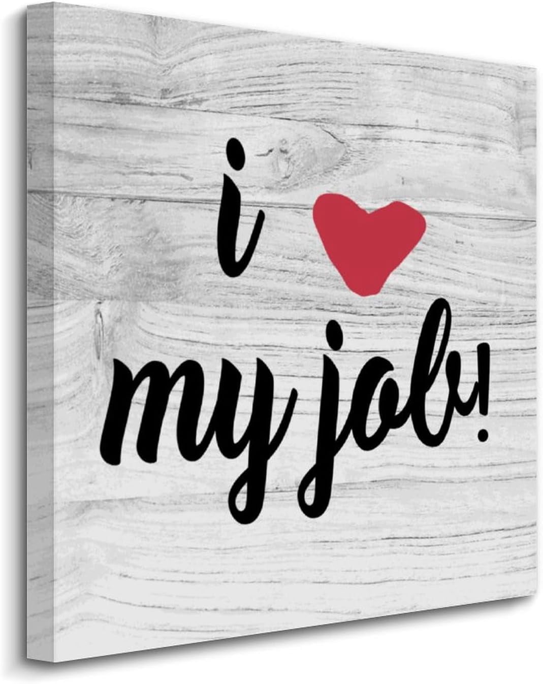 AEFER I Love My Job Canvas Hanging Wall Art Poster with Motivational ...