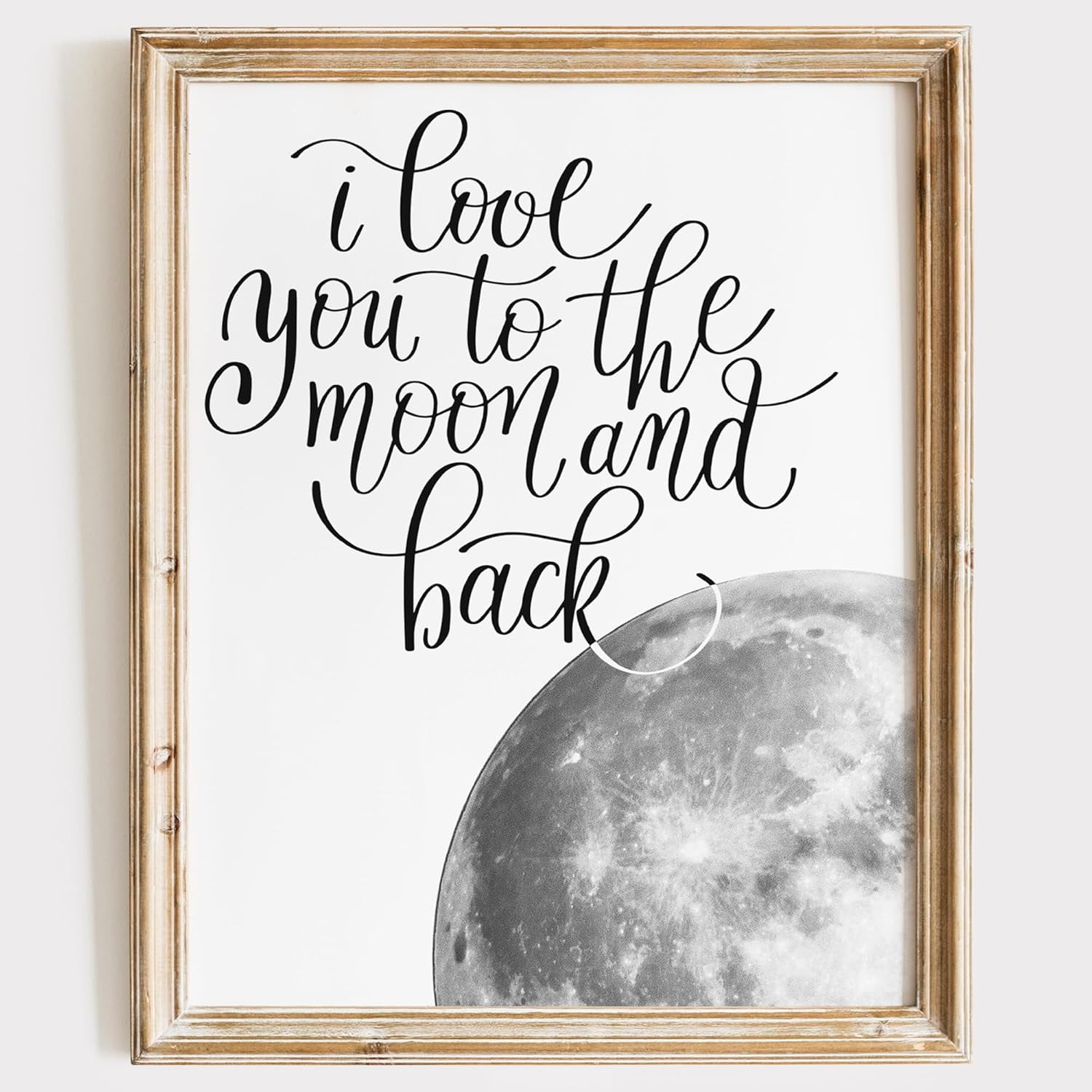 AEFER I Love You to the Moon and Back Wall Art Print - Unframed - 8x10 ...