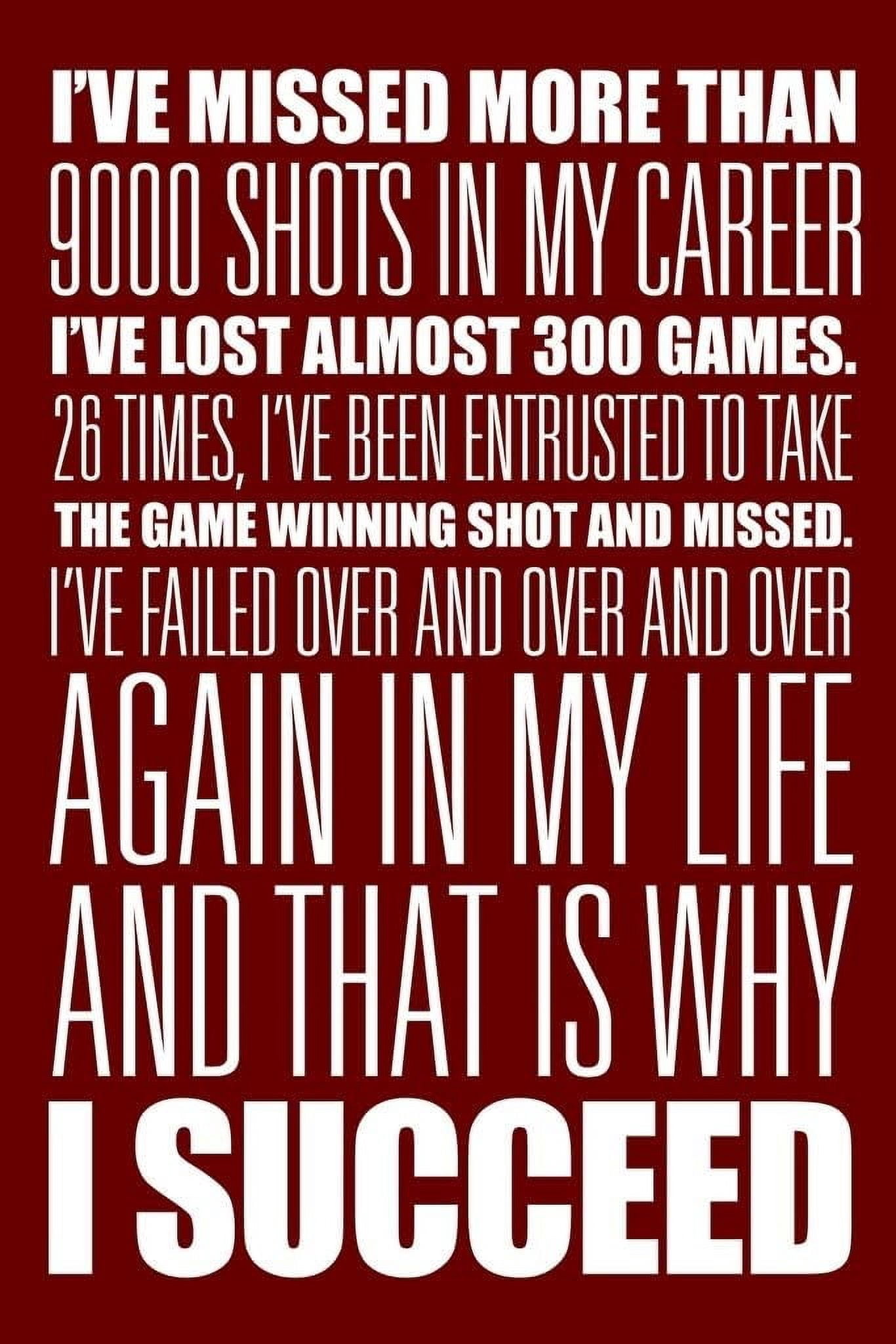 AEFER I Succeed Growth Mindset Quote Famous Sports Motivation Cool Wall ...