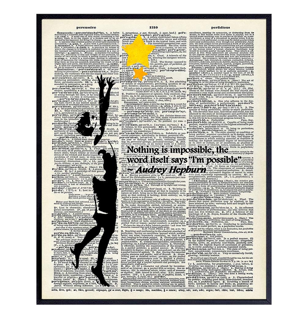 Aefer Inspirational Audrey Hepburn Quote Graffiti Wall Art Print