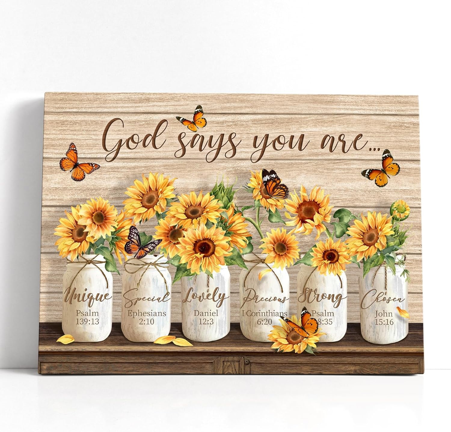 AEFER Inspirational Bible Verse Wall Art Encouraging Canvas Wall Decor ...