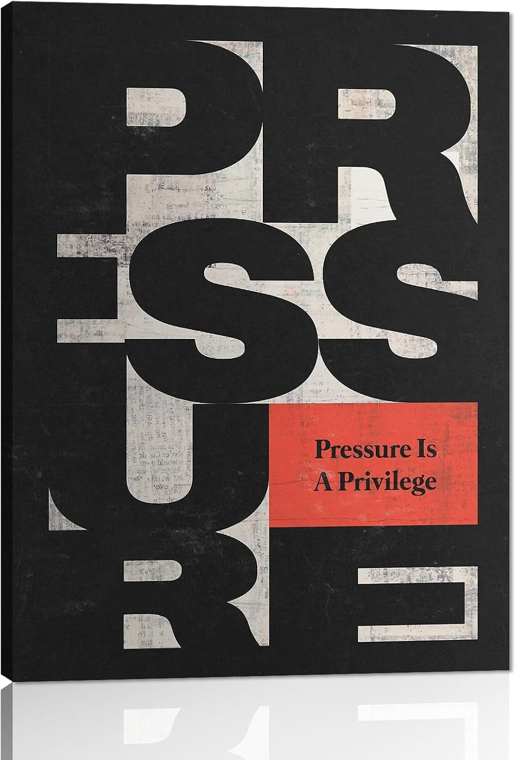 AEFER Inspirational Canvas Painting Wall Art, Pressure is a Privilege ...