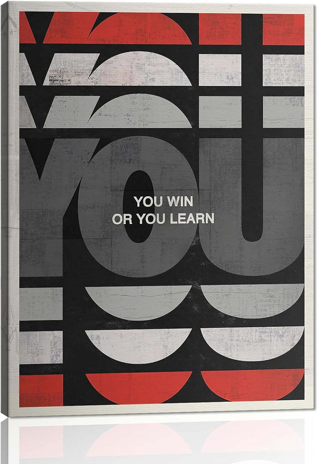 AEFER Inspirational Canvas Painting Wall Art, You Win or You Learn ...