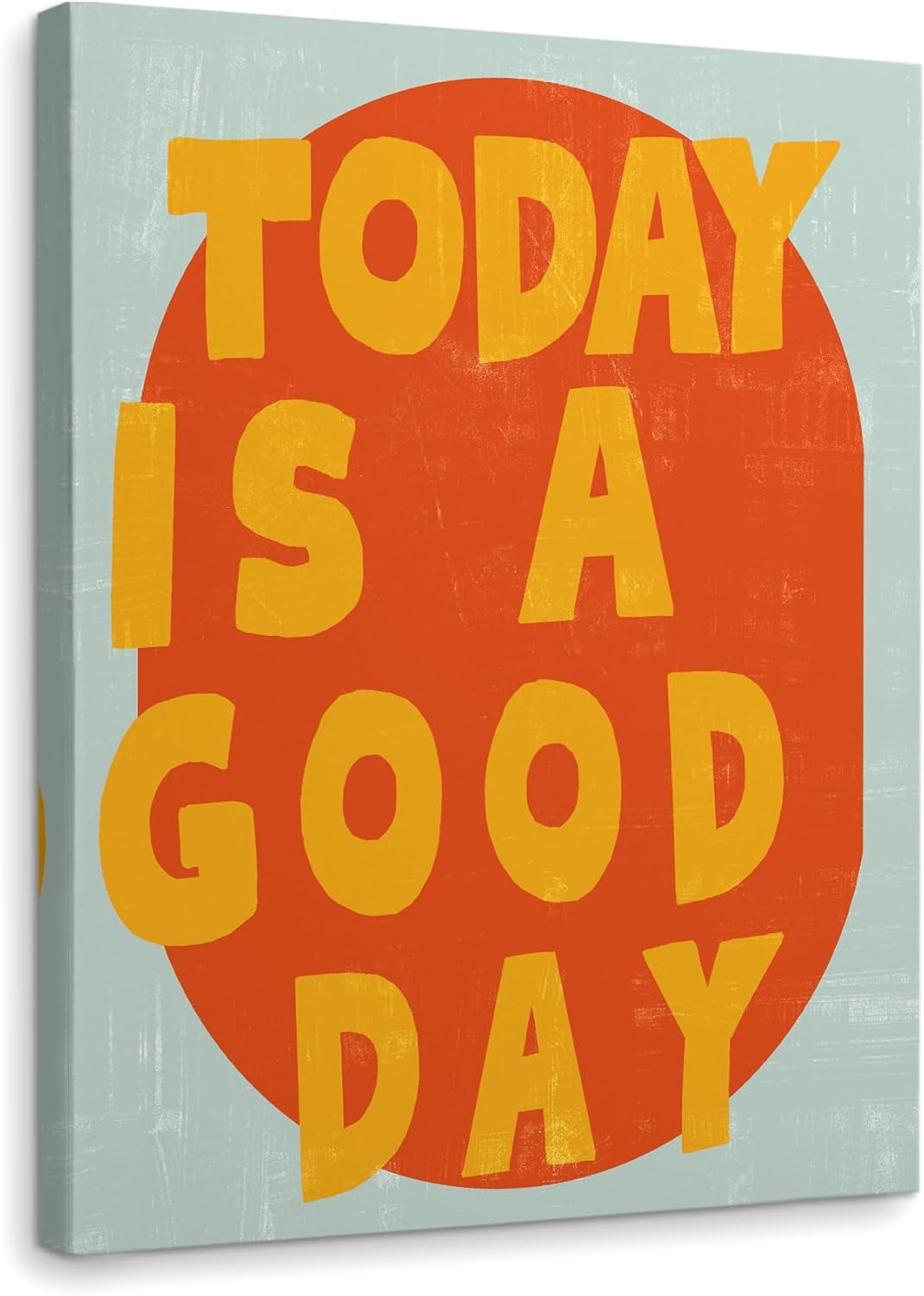 AEFER Inspirational Canvas Wall Art,Girly Wall Art,Orange Preppy Funky ...