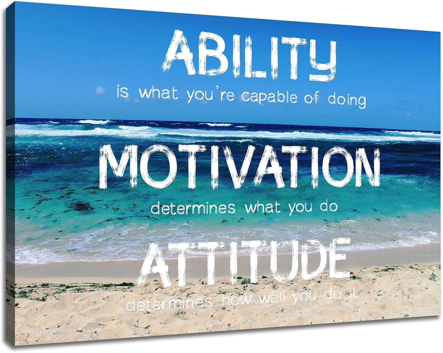 AEFER Inspirational Canvas Wall Art Motivational Quotes Poster Print ...