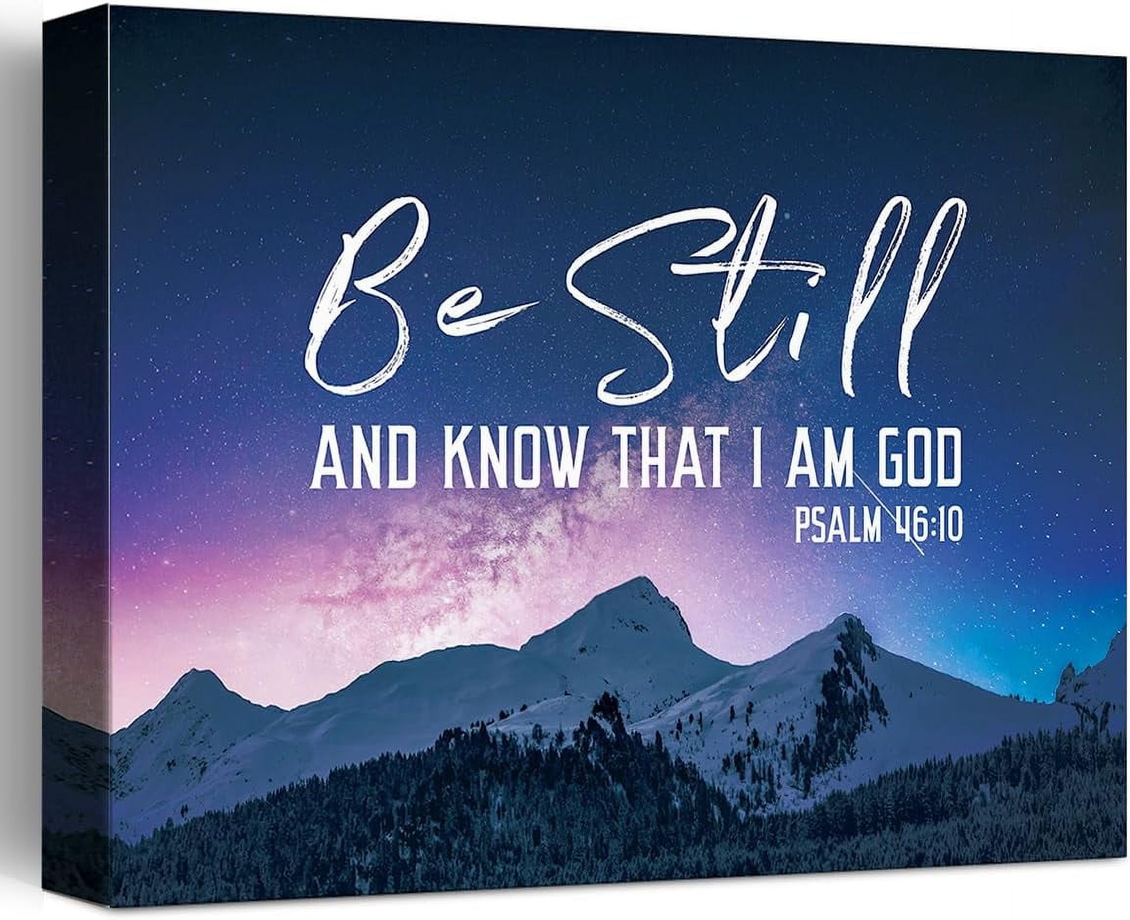 AEFER Inspirational Christian Wall Decor,Be Still And Know That I AM ...