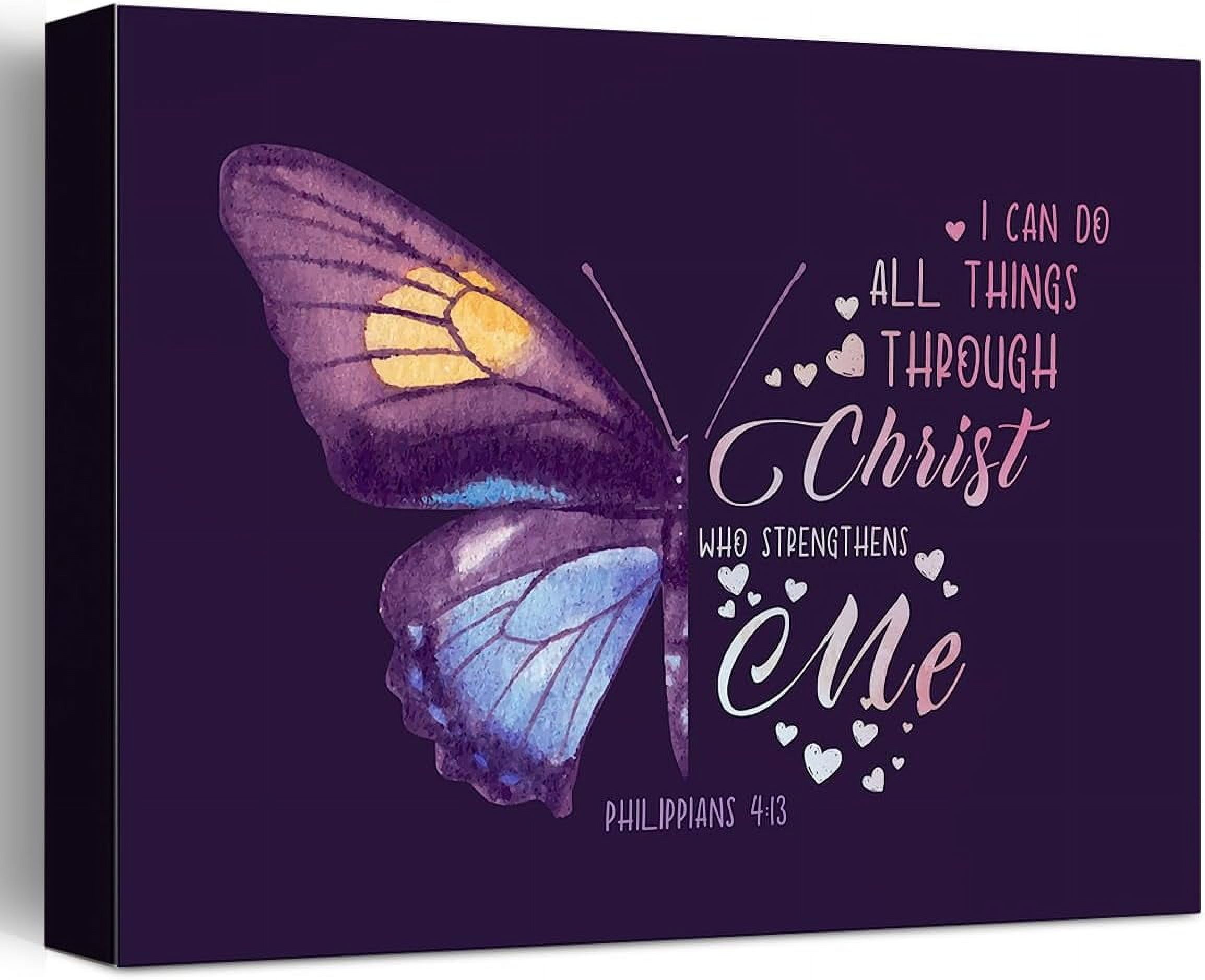 AEFER Inspirational Christian Wall Decor,I Can Do All Things Through ...