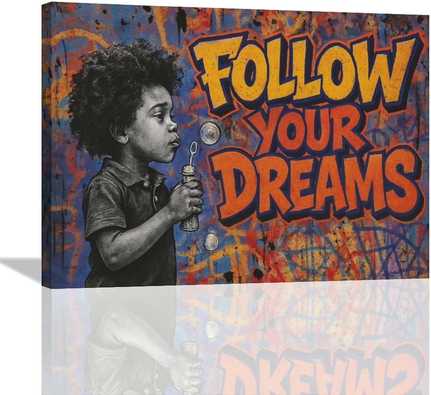 AEFER Inspirational Graffiti Wall Art Banksy Street Boy Pictures Wall ...