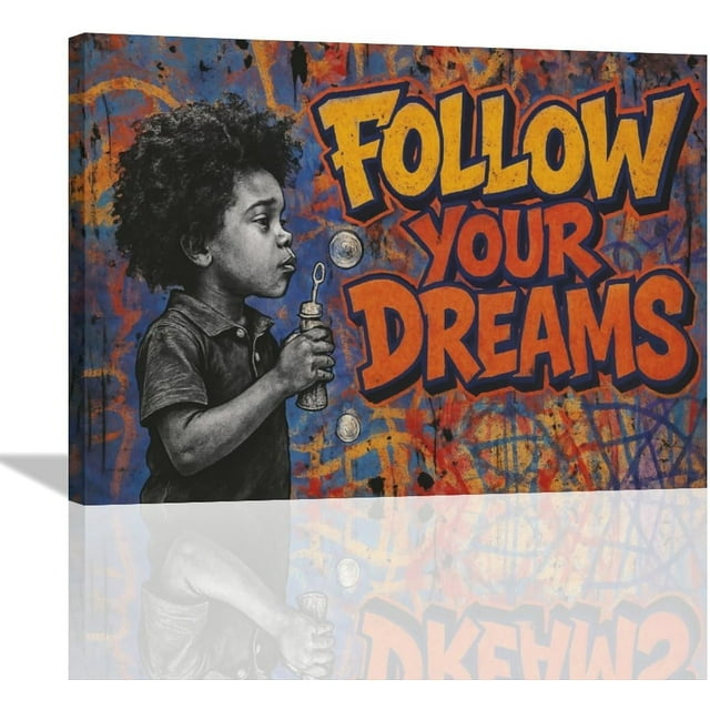 AEFER Inspirational Graffiti Wall Art Banksy Street Boy Pictures Wall ...