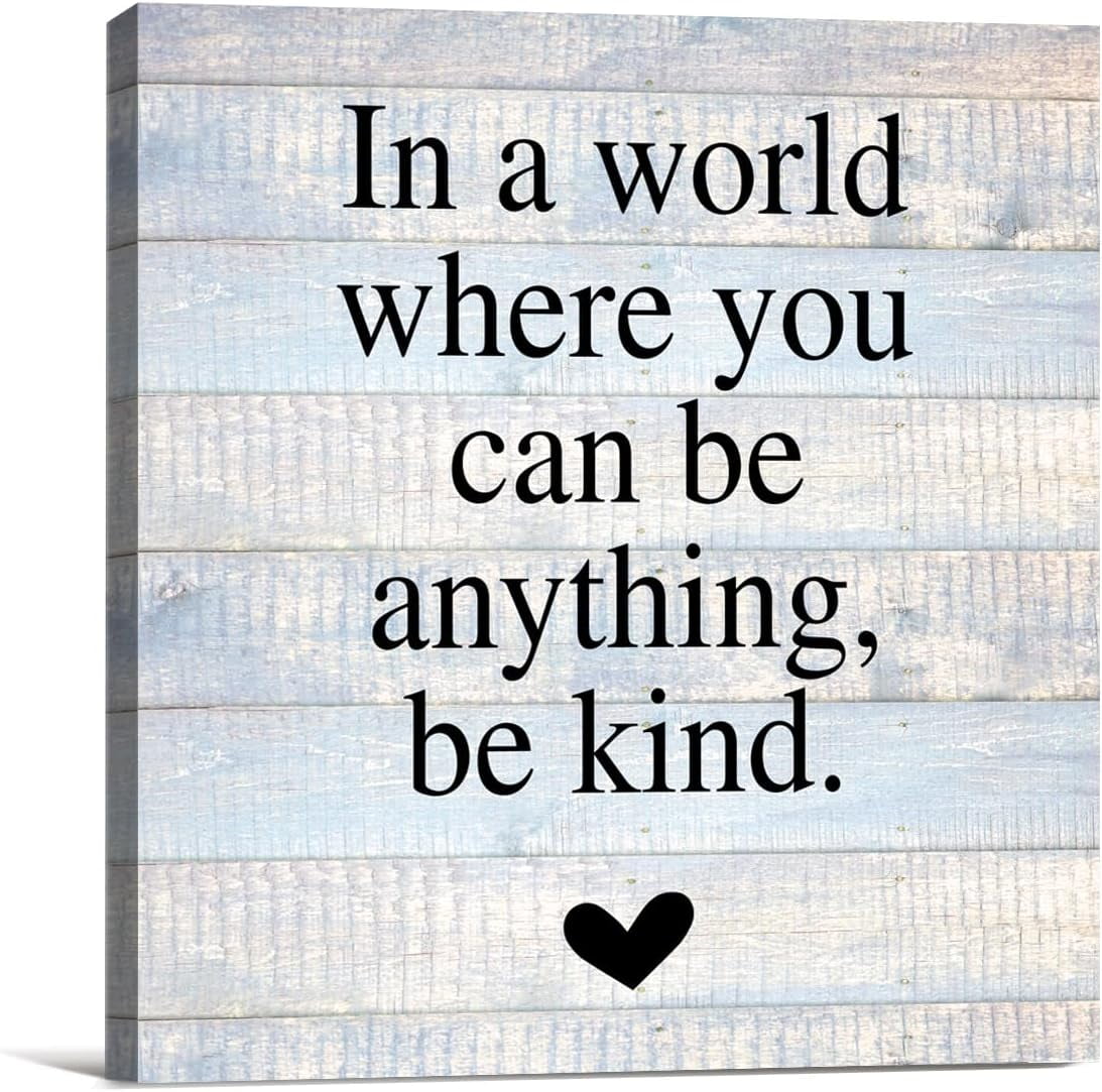 AEFER Inspirational Kindness Wall Art Decor for Office Motivational ...