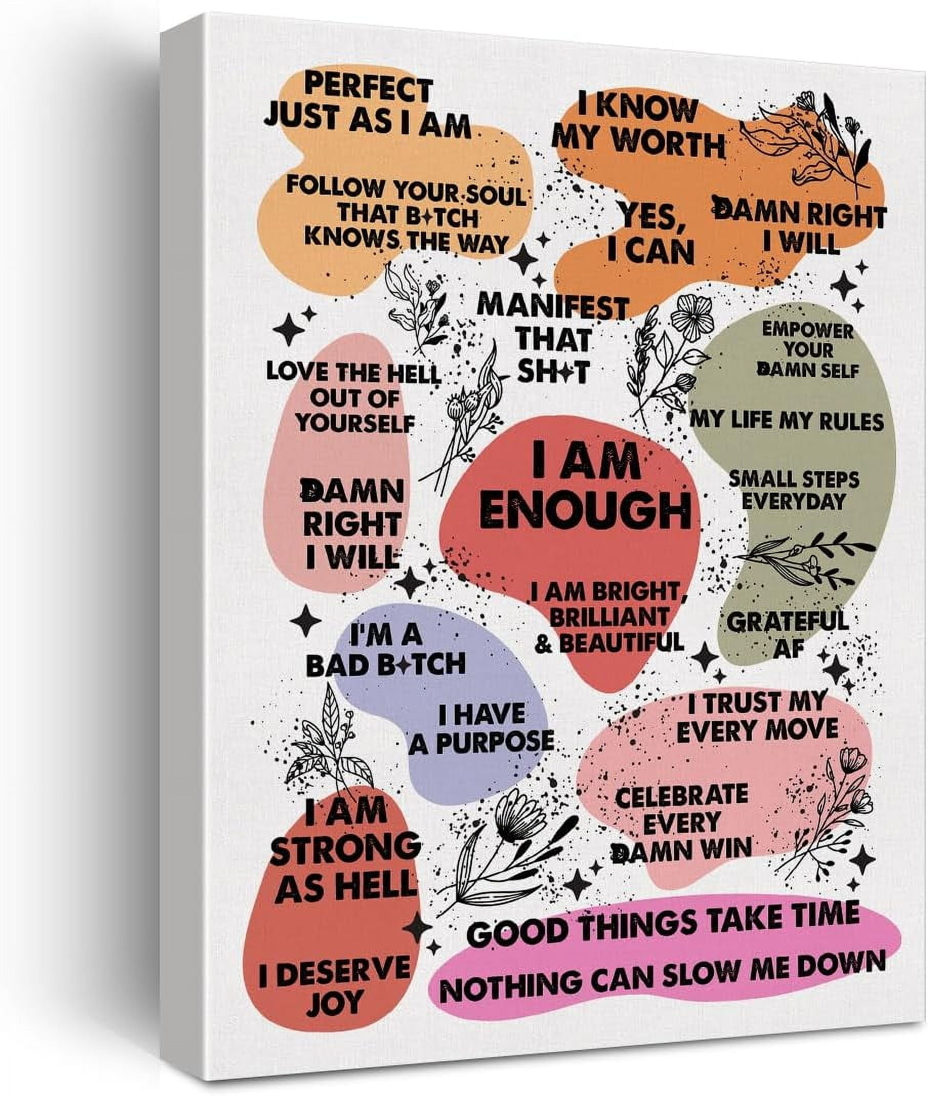 AEFER Inspirational Mental Health Poster Canvas Wall Art for Office ...