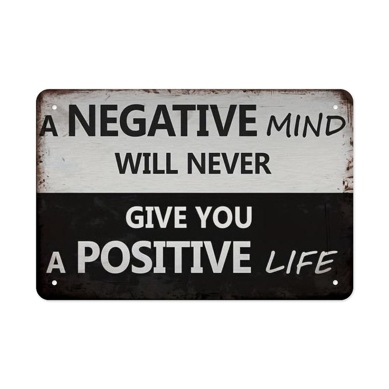 AEFER Inspirational Metal Tin Sign - Motivational Wall Decor for Home ...