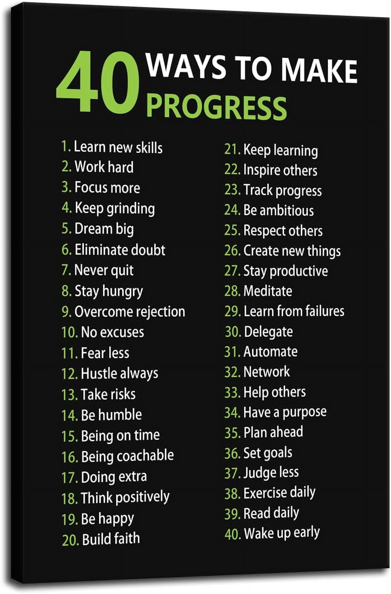 AEFER Inspirational Office Canvas Wall Art Motivational Positive ...