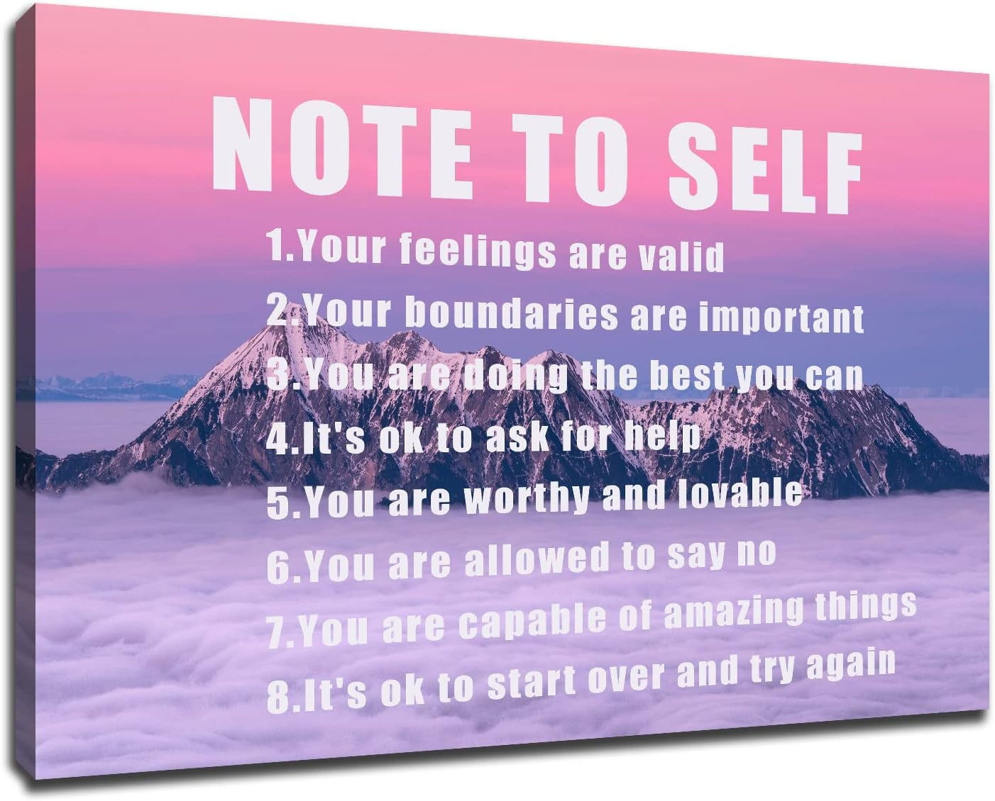 AEFER Inspirational Quotes Poster Note To Self Wall Art Prints ...