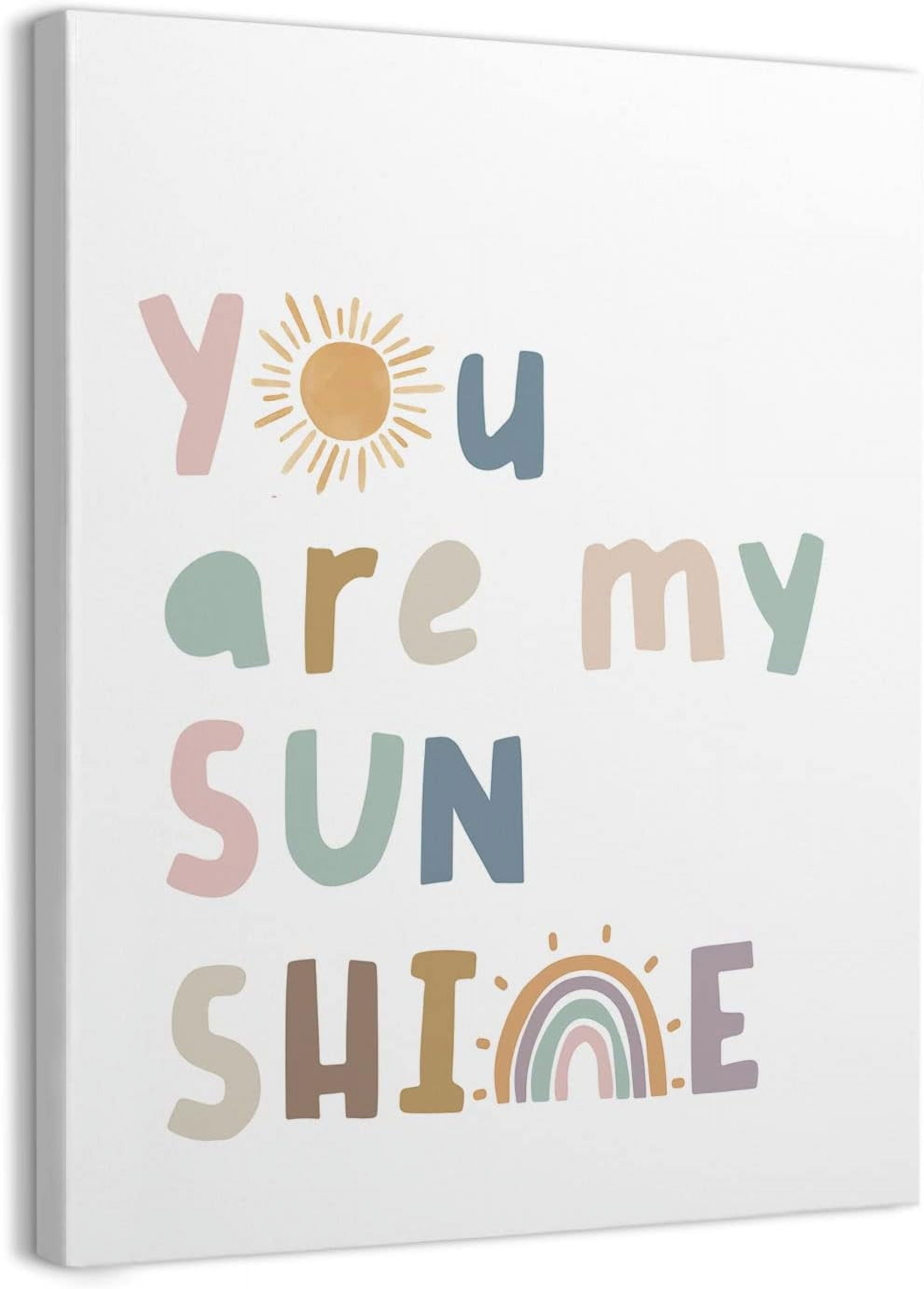 AEFER Inspirational Quotes You are My Sunshine Canvas Wall Art Decor ...