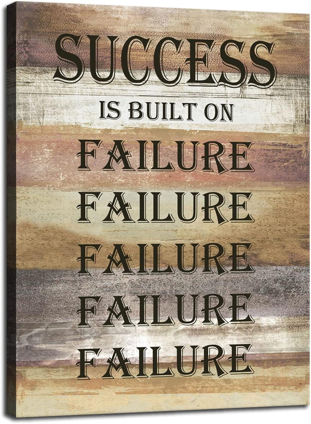 AEFER Inspirational Wall Art Canvas Success Poster Success is Built on ...