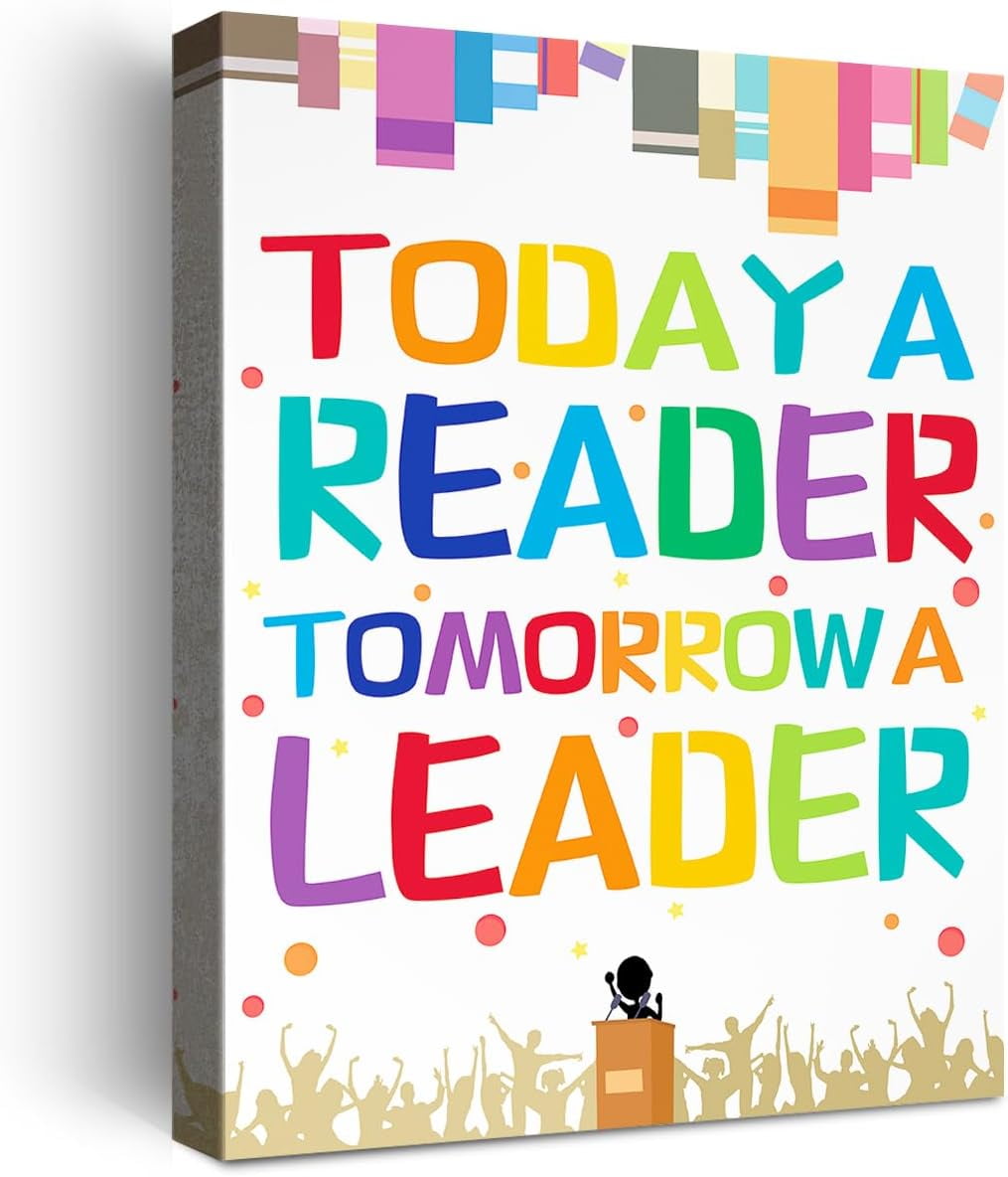 AEFER Inspirational Wall Art for Classroom Decor,Today Reader Tomorrow ...