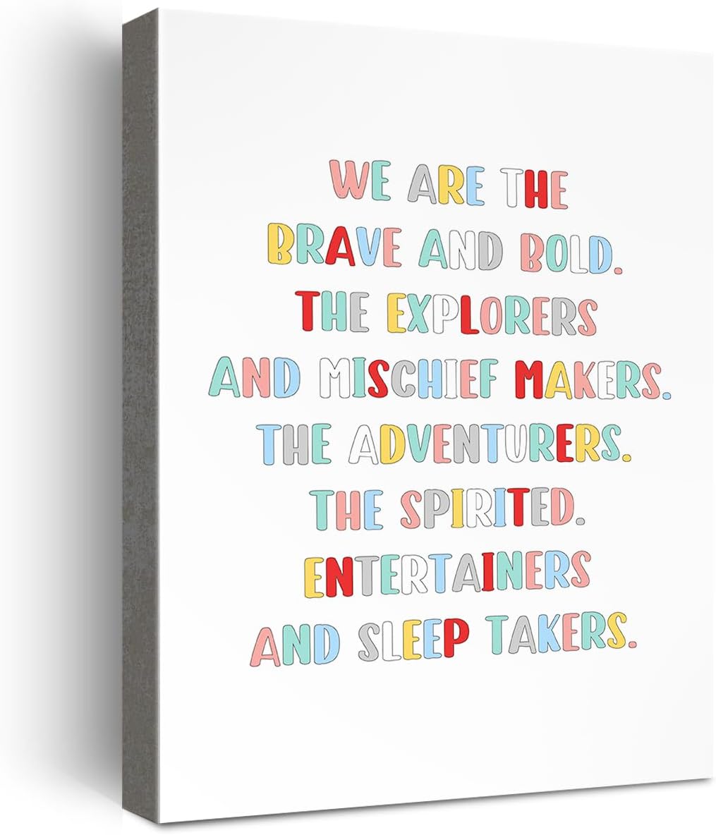 AEFER Inspirational Wall Art for Kids Room Decor,We are the Brave and ...