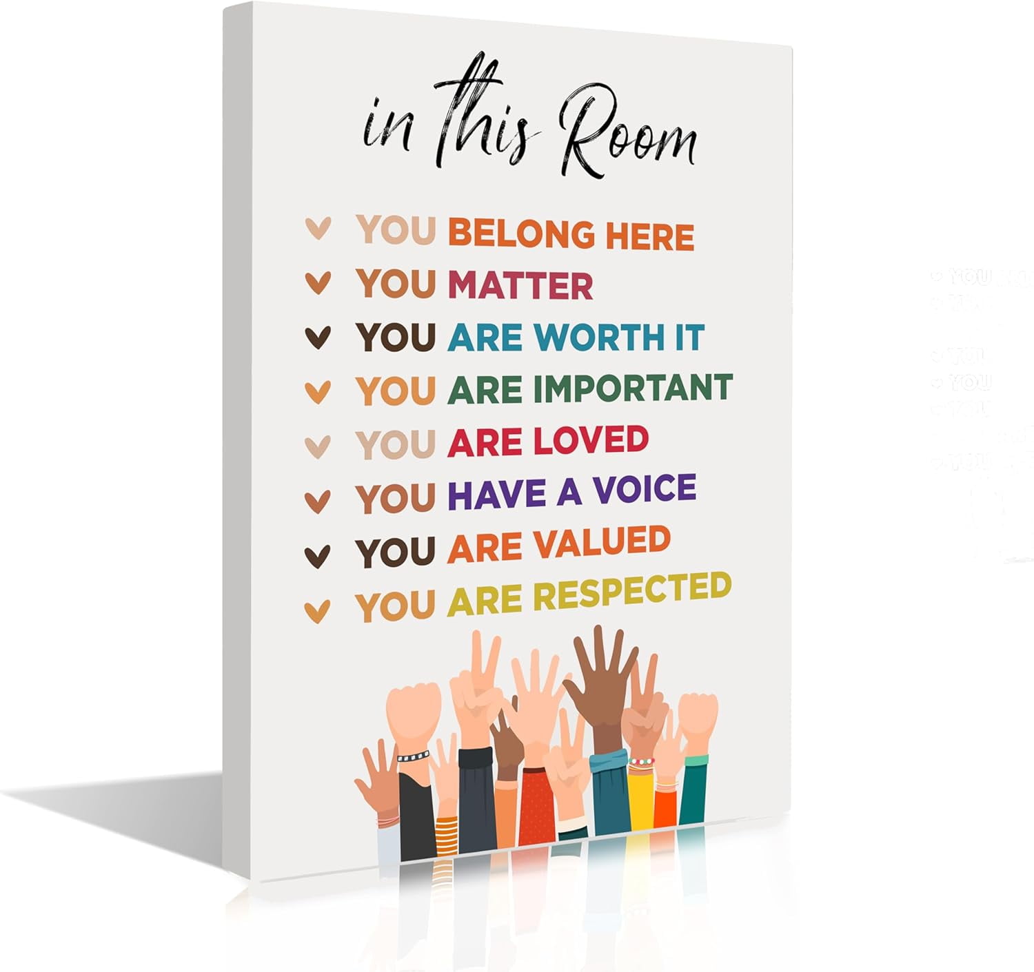 AEFER Inspirational Wall Art Unframed Canvas 12 x 16 in (IN THIS ROOM ...