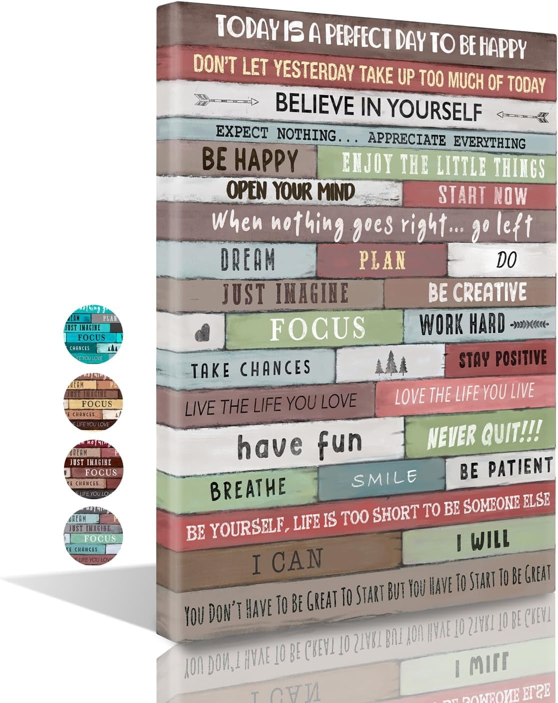 AEFER Inspirational Wall Art Unframed Canvas 12 x 16 in (Watermelon ...