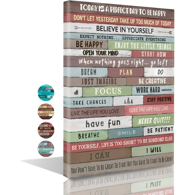 AEFER Inspirational Wall Art Unframed Canvas 12 x 16 in (Watermelon ...