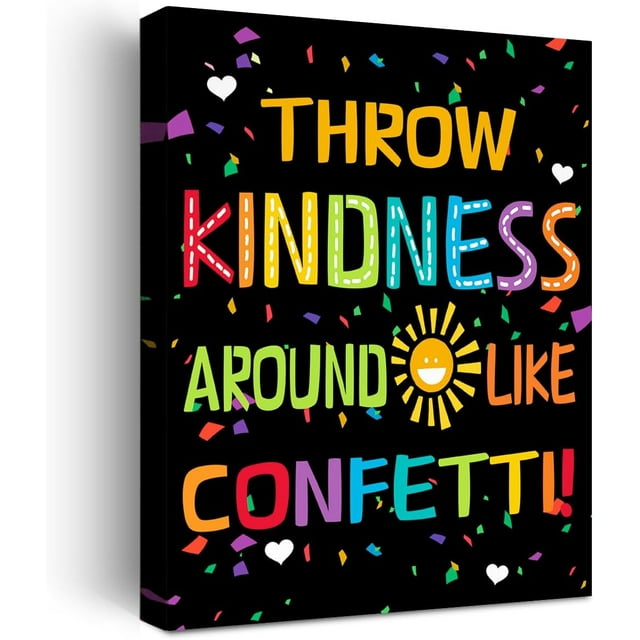 AEFER Inspirational Wall Art for Classroom Decor,Throw Kindness Around ...