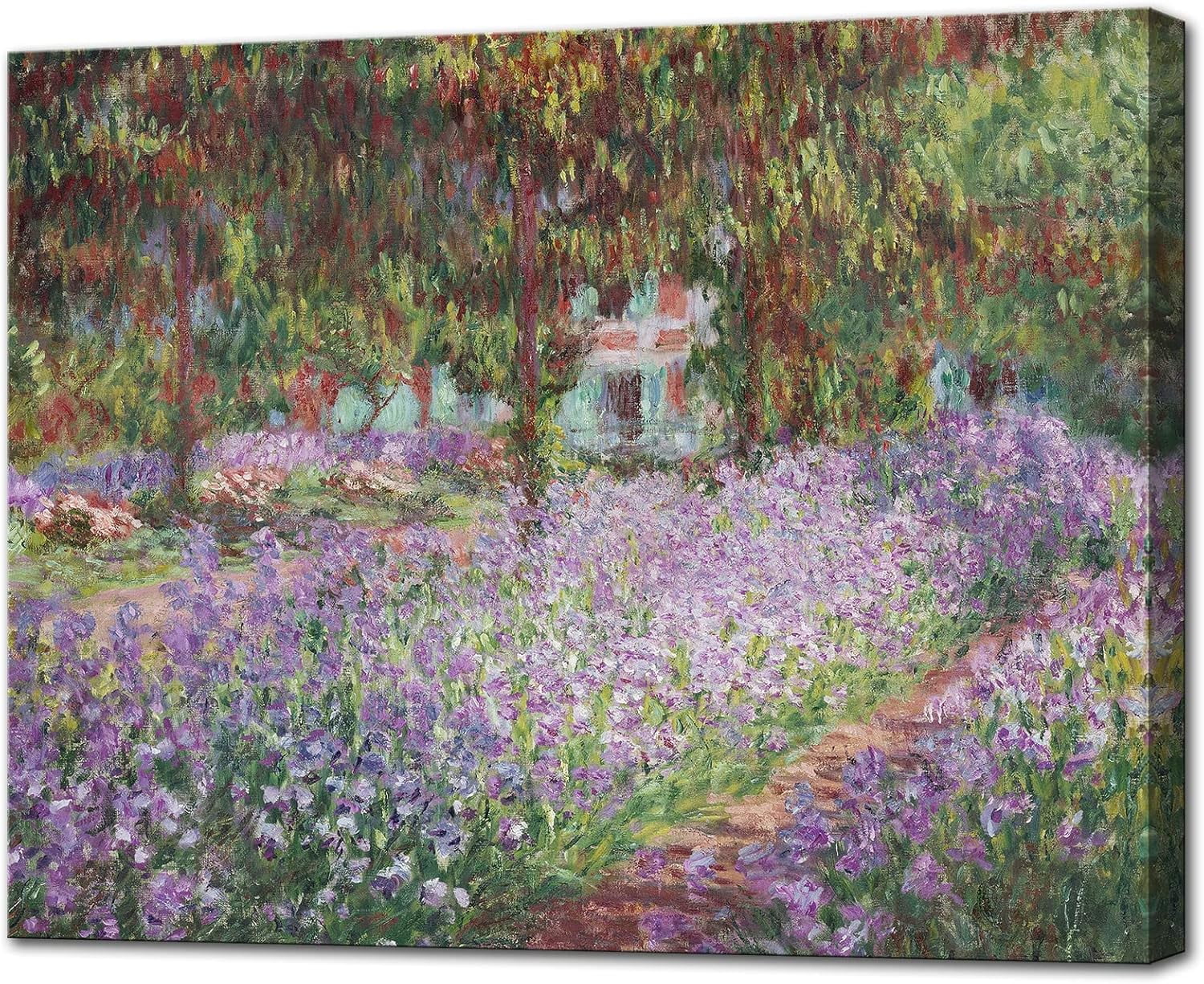 AEFER Irises in Monet's Garden, 1900 by Claude Monet - Large Canvas Art ...