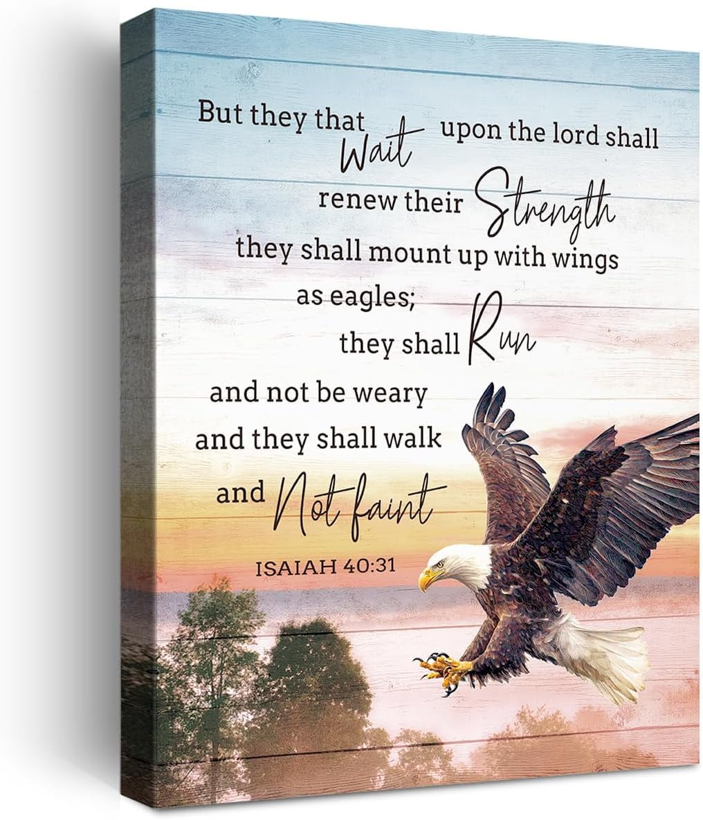 AEFER Isaiah 40 31 Wall Decor,But They that Wait Upon the Lord Shall ...