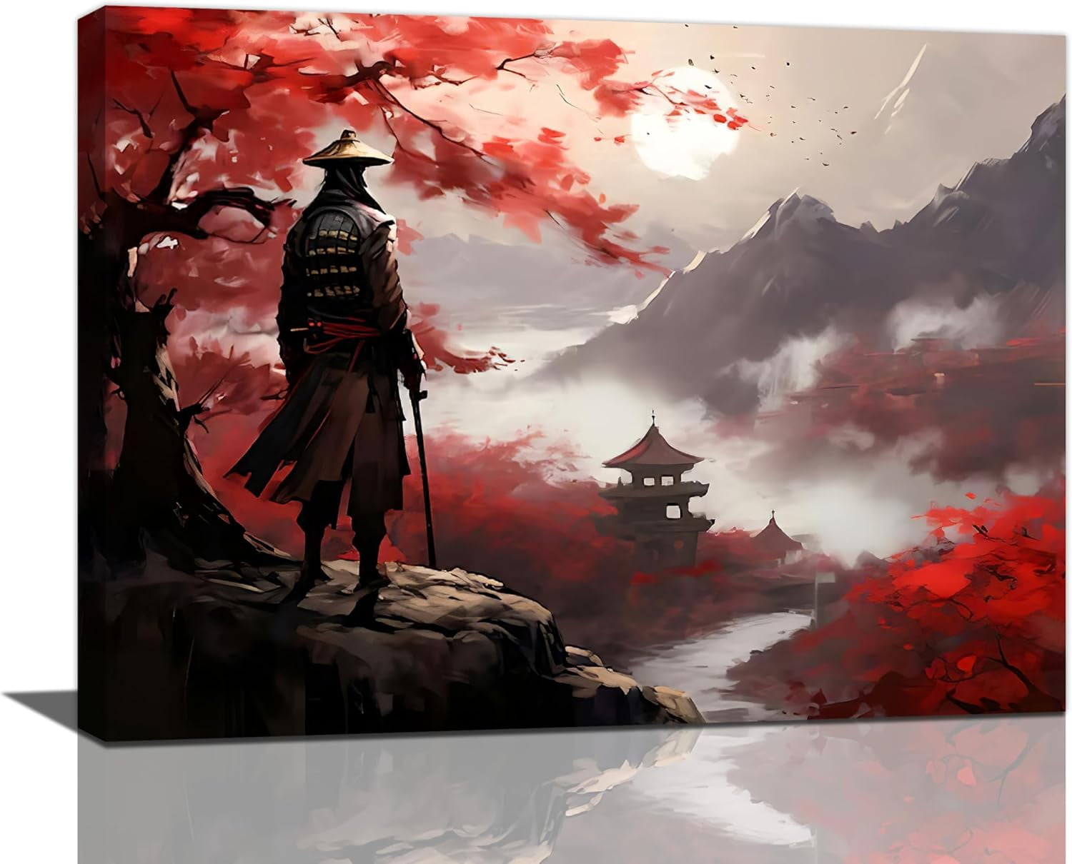 AEFER Japanese Bushido Wall Art Samurai Pictures Wall Decor Ancient ...