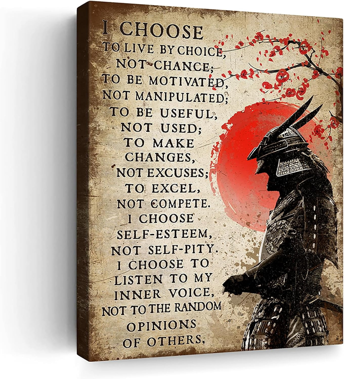 AEFER Japanese Wall Art Samurai Pictures Wall Decor Japanese Art Canvas ...