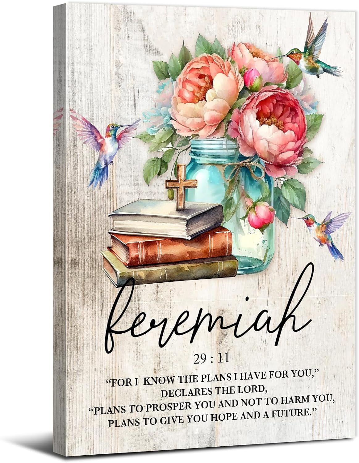 AEFER Jeremiah 29 11 Bible Verses Wall Art Scripture Wall Decor ...