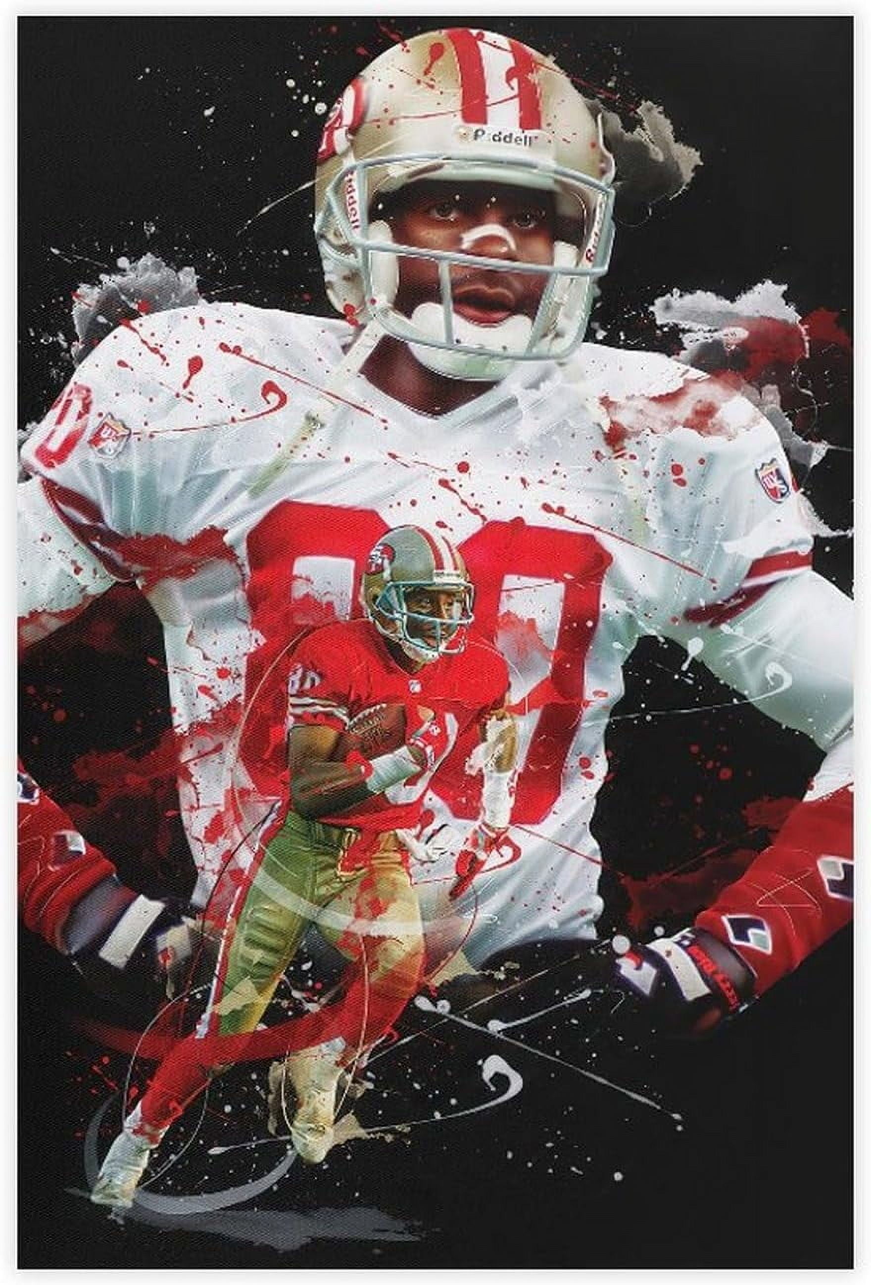 AEFER Jerry Rice Poster Football Picture Canvas Poster Bedroom Decor ...