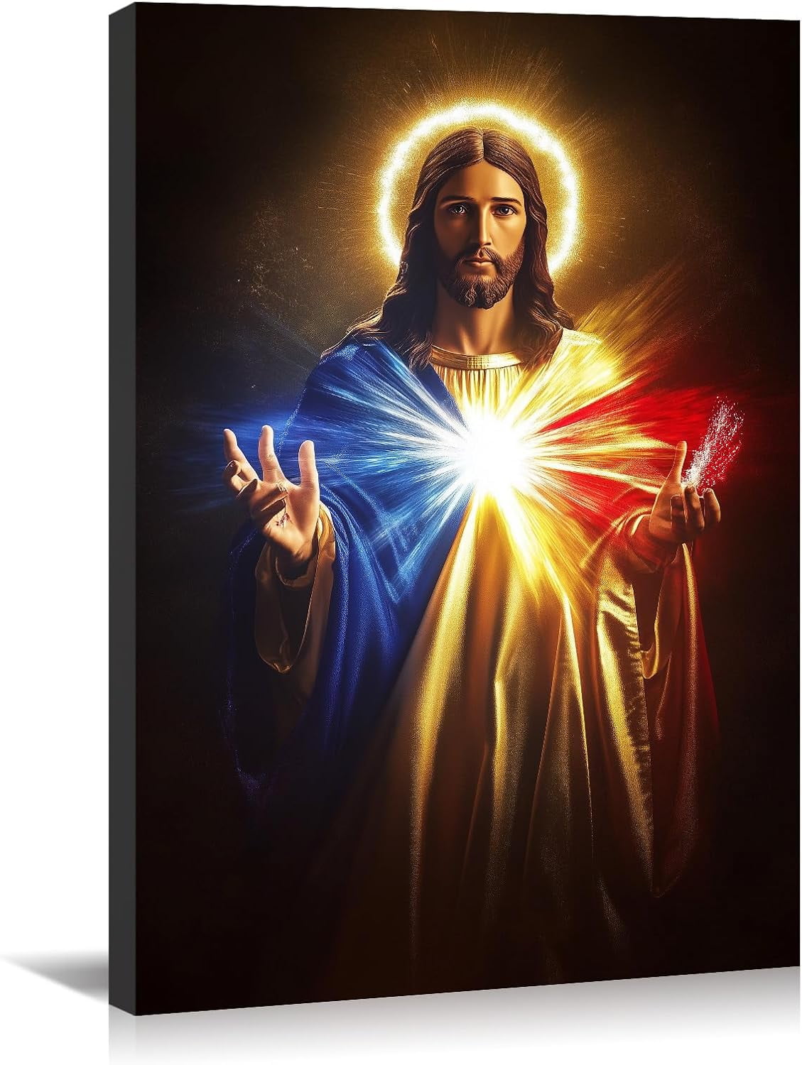AEFER Jesus Canvas Wall Art Christ Wall Decor Religious God Poster ...