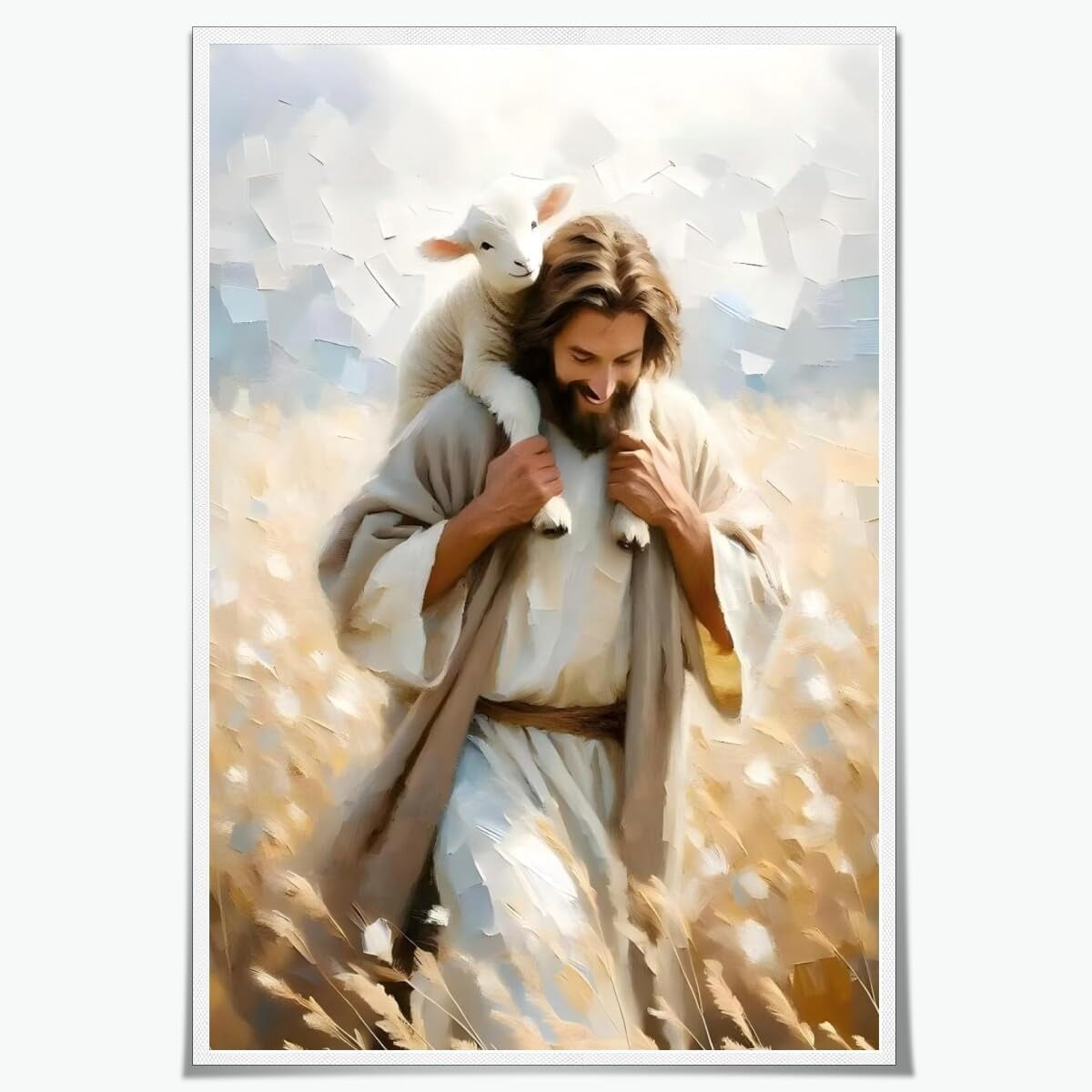 AEFER Jesus Canvas Wall Art Christian Wall Decor Picture Jesus Finds ...