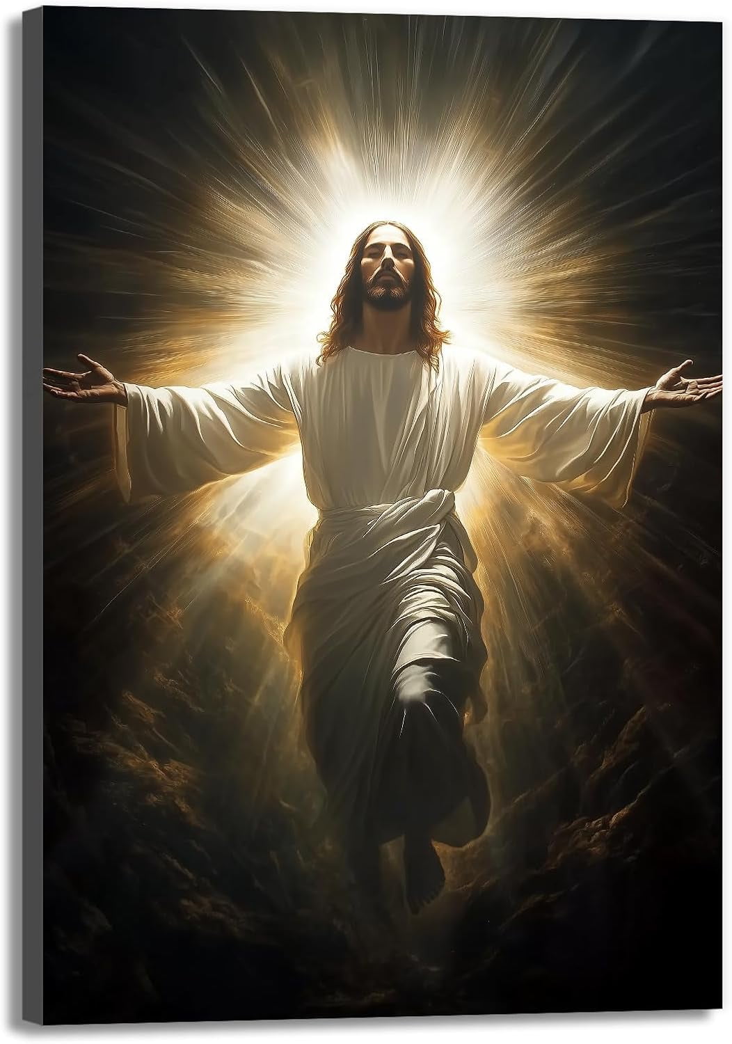 AEFER Jesus Canvas Wall Art Divine Christ Portrait Painting Religious ...