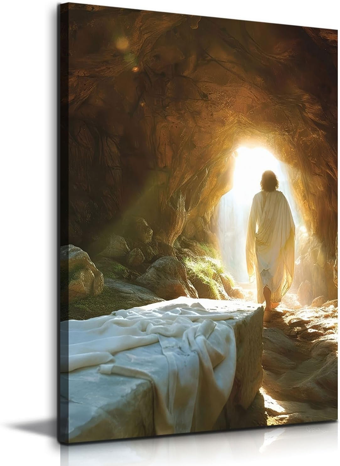 AEFER Jesus Canvas Wall Art Jesus Leaves The Tomb Wall Decor Pictures ...