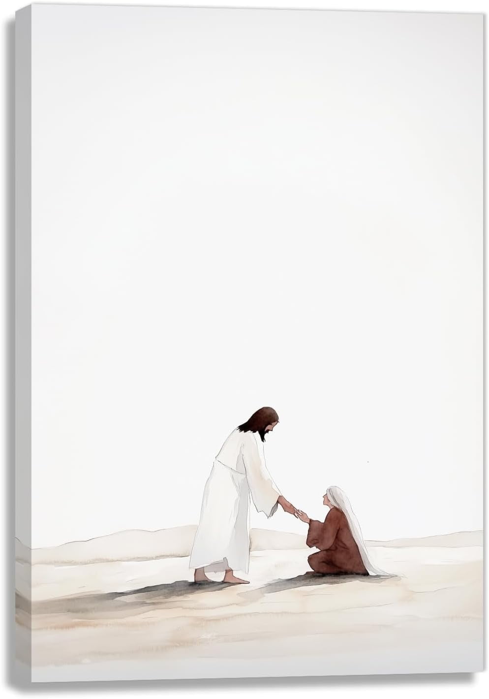 AEFER Jesus Canvas Wall Art Mercy Jesus Saves Women Posters Wall Decor ...