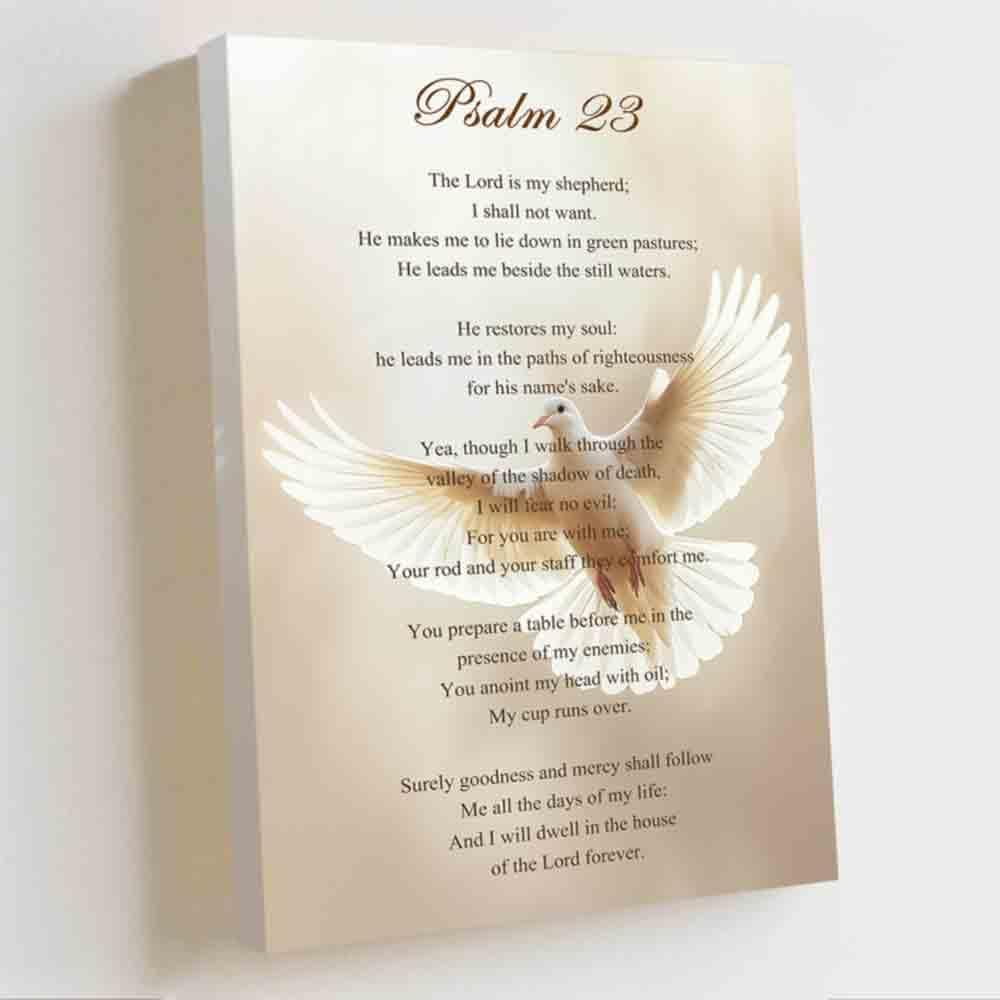 AEFER Jesus Canvas Wall Art Psalm 23 Bible Verse Pictures Prints the ...