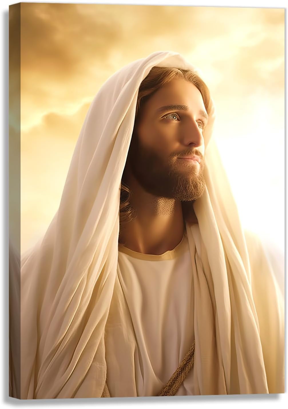 AEFER Jesus Canvas Wall Art Solemn Traditional Jesus Portrait Posters ...