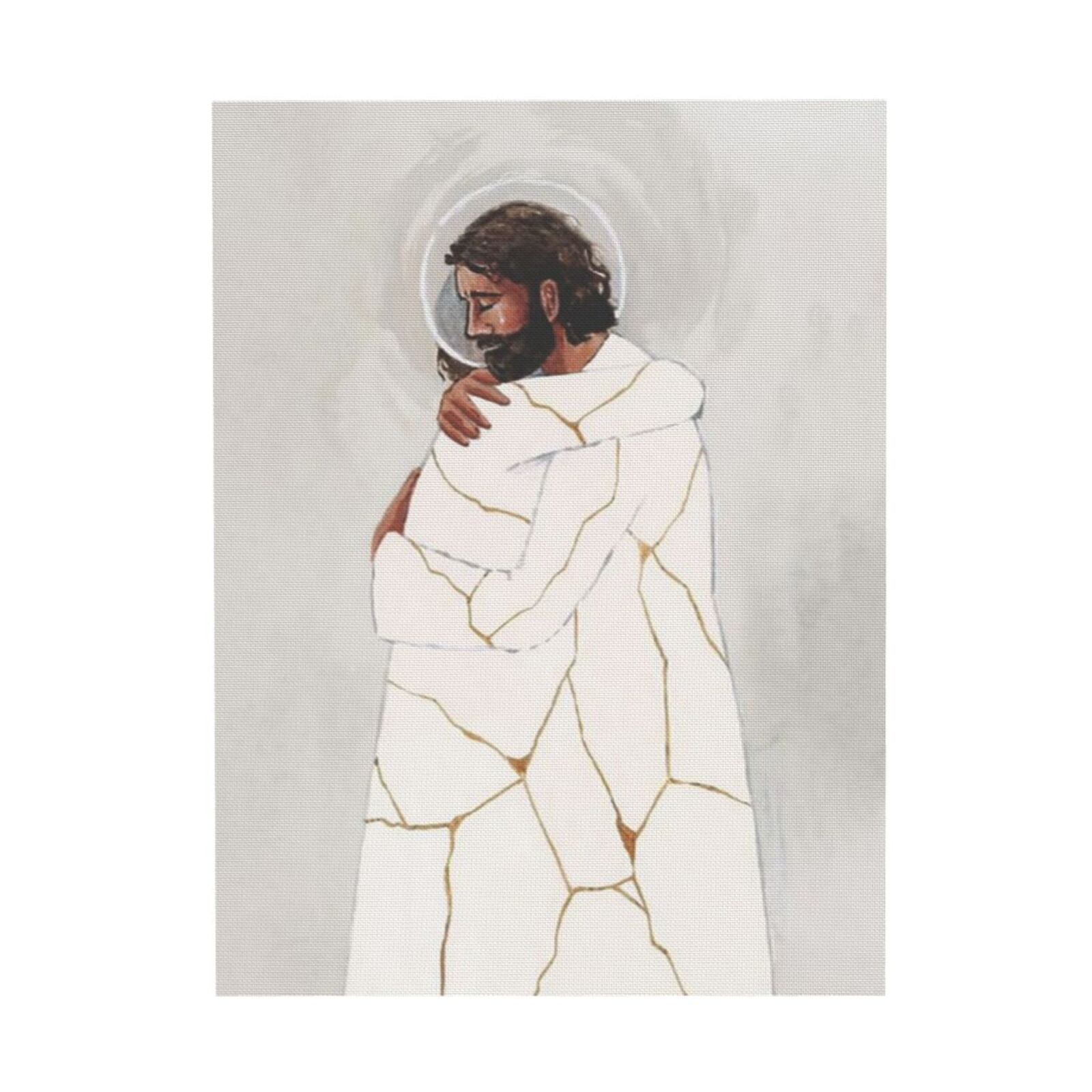 AEFER Jesus Canvas Wall Art for Women Christian Gift He Binds Up The ...