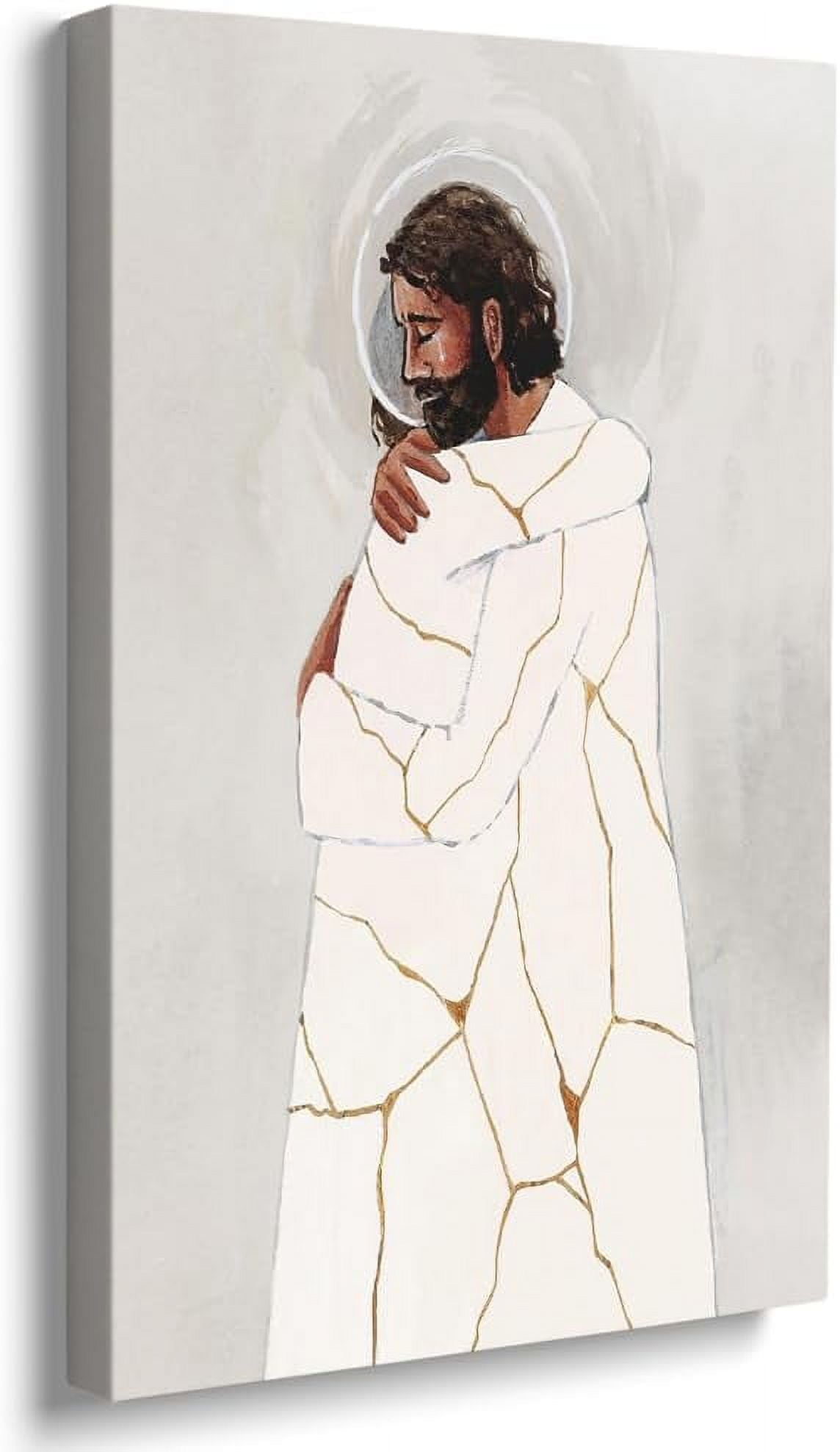 AEFER Jesus Canvas Wall Art for Women Christian Gift He Binds Up The ...