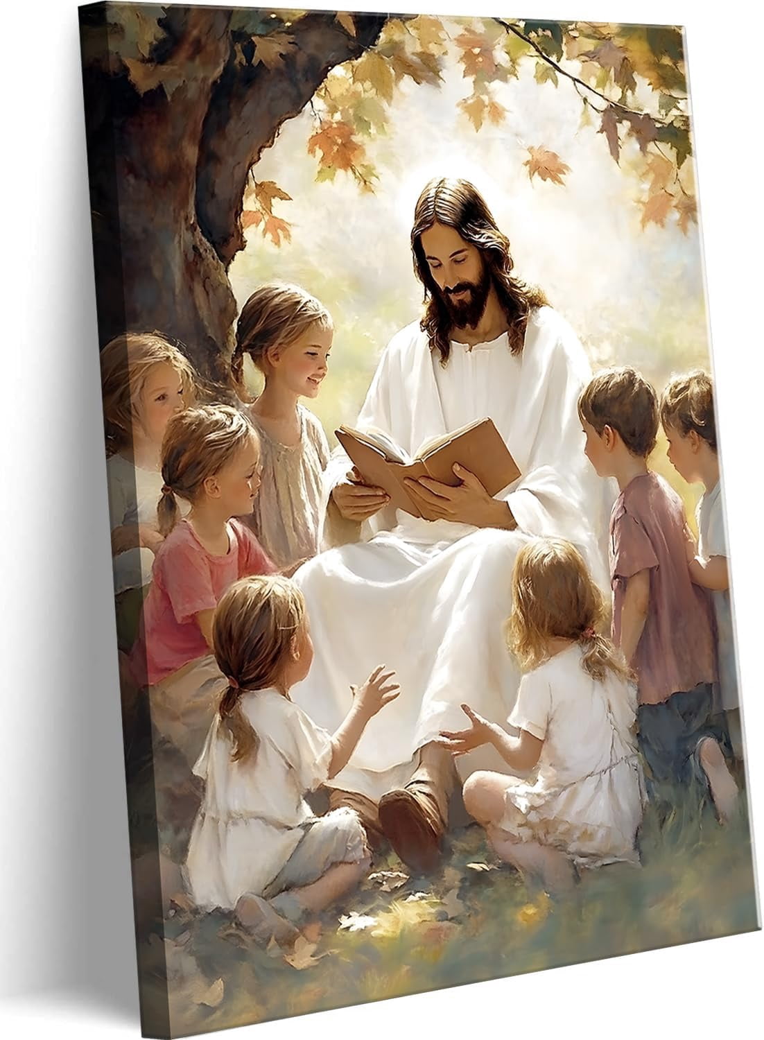 AEFER Jesus With Children Canvas Wall Art Jesus Teaching Children Wall ...