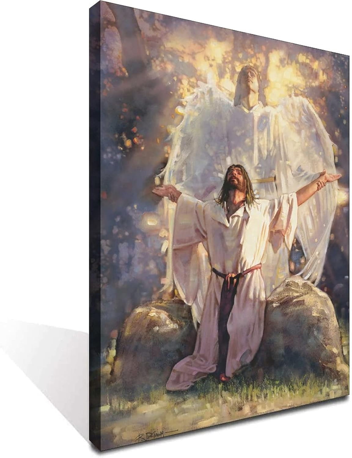 AEFER Jesus Christ Agony in The Garden An Angel Comforting Jesus before ...