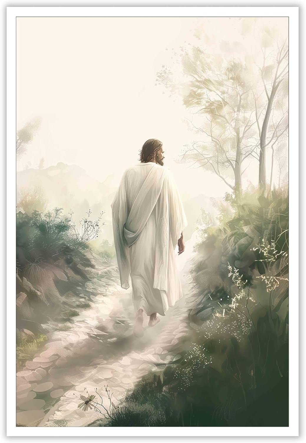 AEFER Jesus Christ Canvas Wall Art Jesus Saviour Come Follow Me Art Posters He is Risen Catholic ...