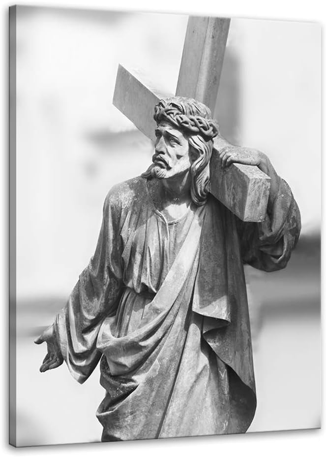 AEFER Jesus Christ Crucified Canvas Painting Print Poster Wall Art The Crucifixion of Jesus ...