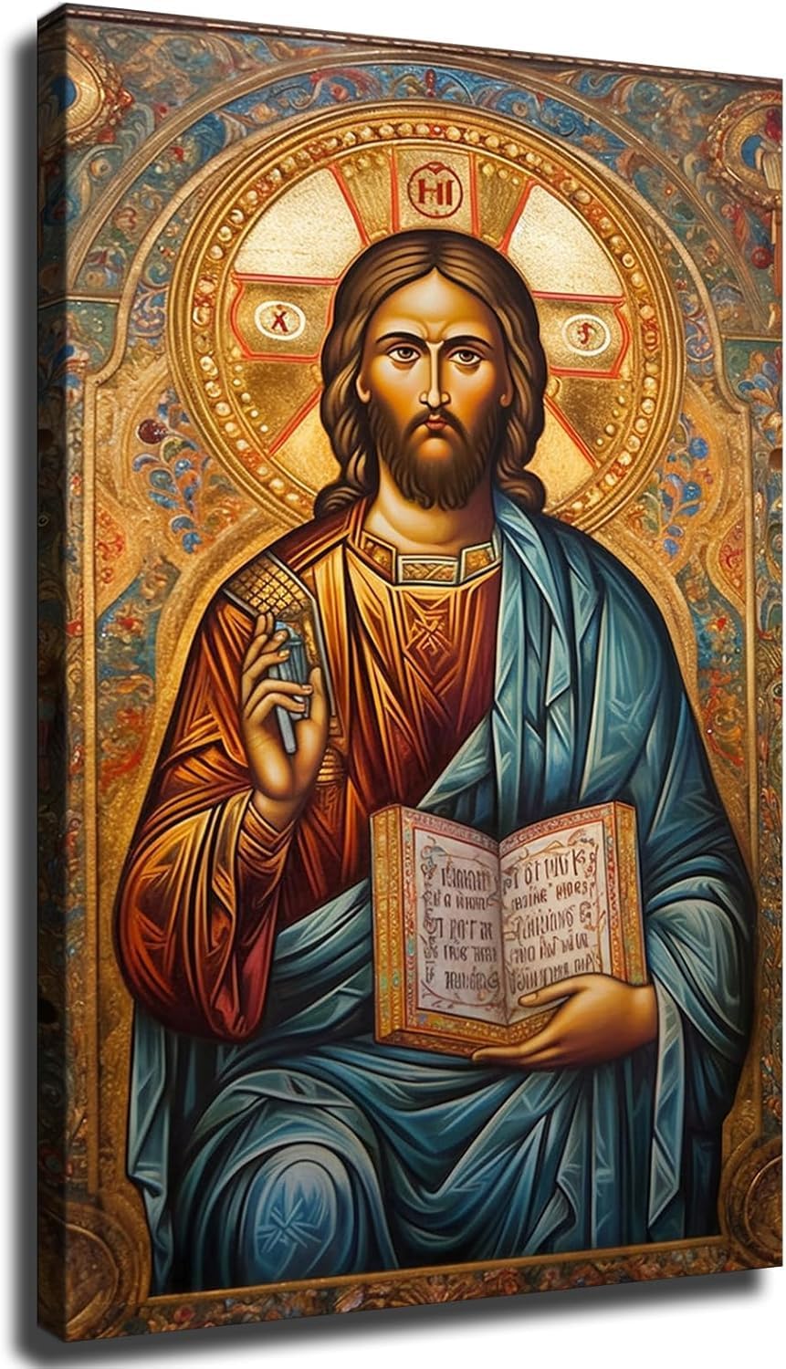 AEFER Jesus Christ Poster Picture HD Print Poster Retro Painted Modern ...