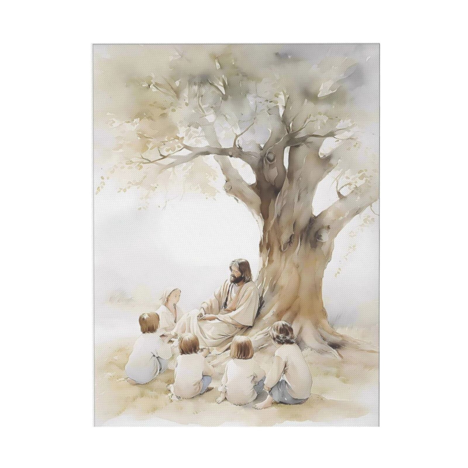 AEFER Jesus Christ Telling A Story To A Group Of Children Of Different ...