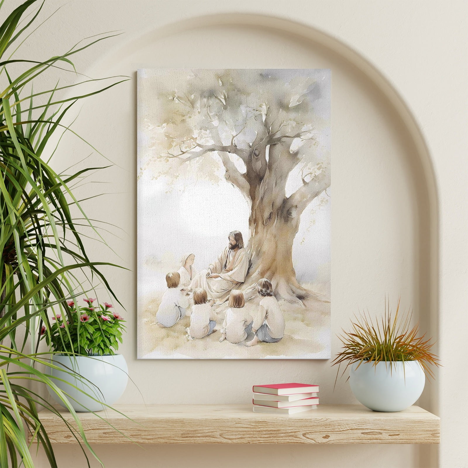 AEFER Jesus Christ Telling A Story To A Group Of Children Of Different ...