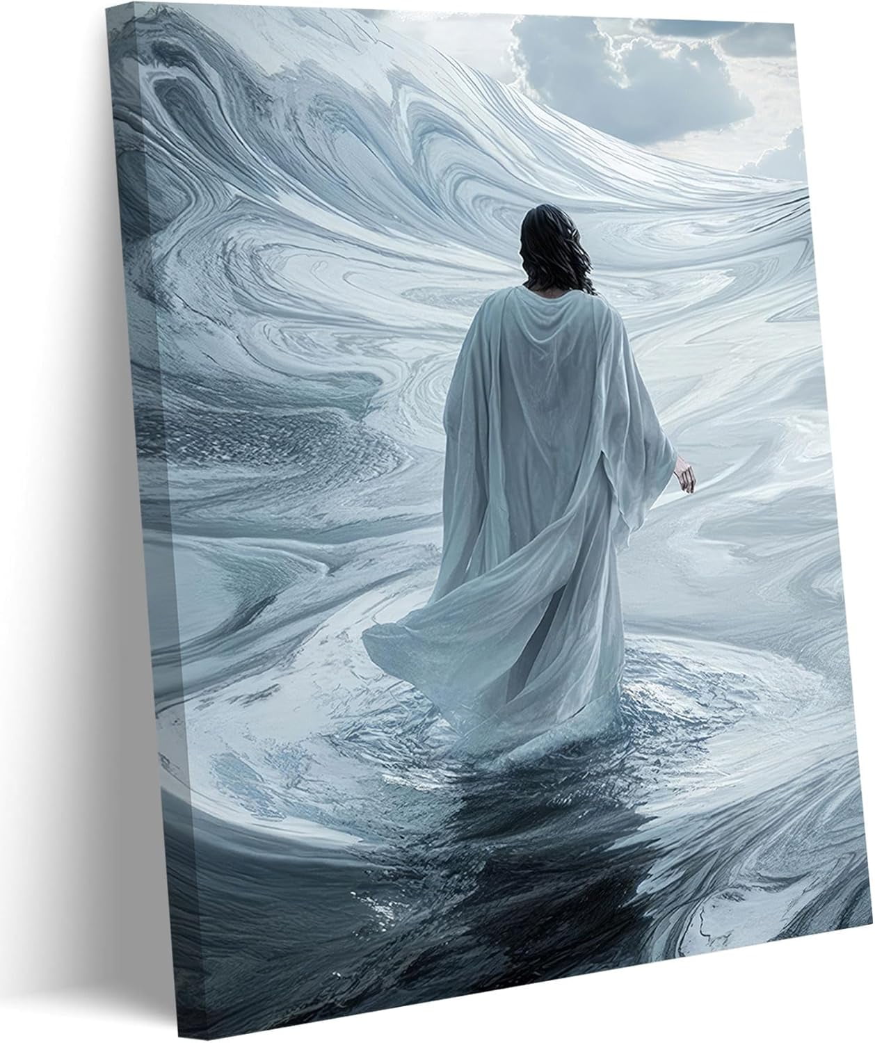 AEFER Jesus Christ Walking On Water Canvas Wall Art Mystical Christian ...