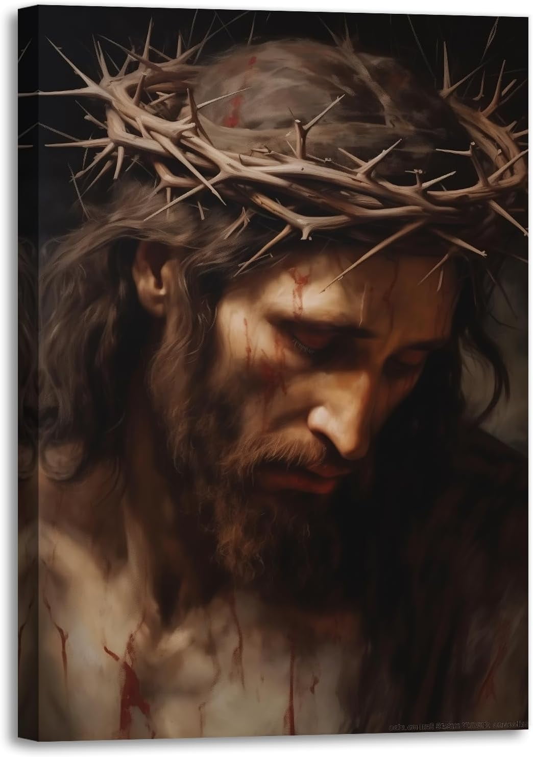 AEFER Jesus Christ Wall Art Christian Jesus Portrait Pictures Vintage ...